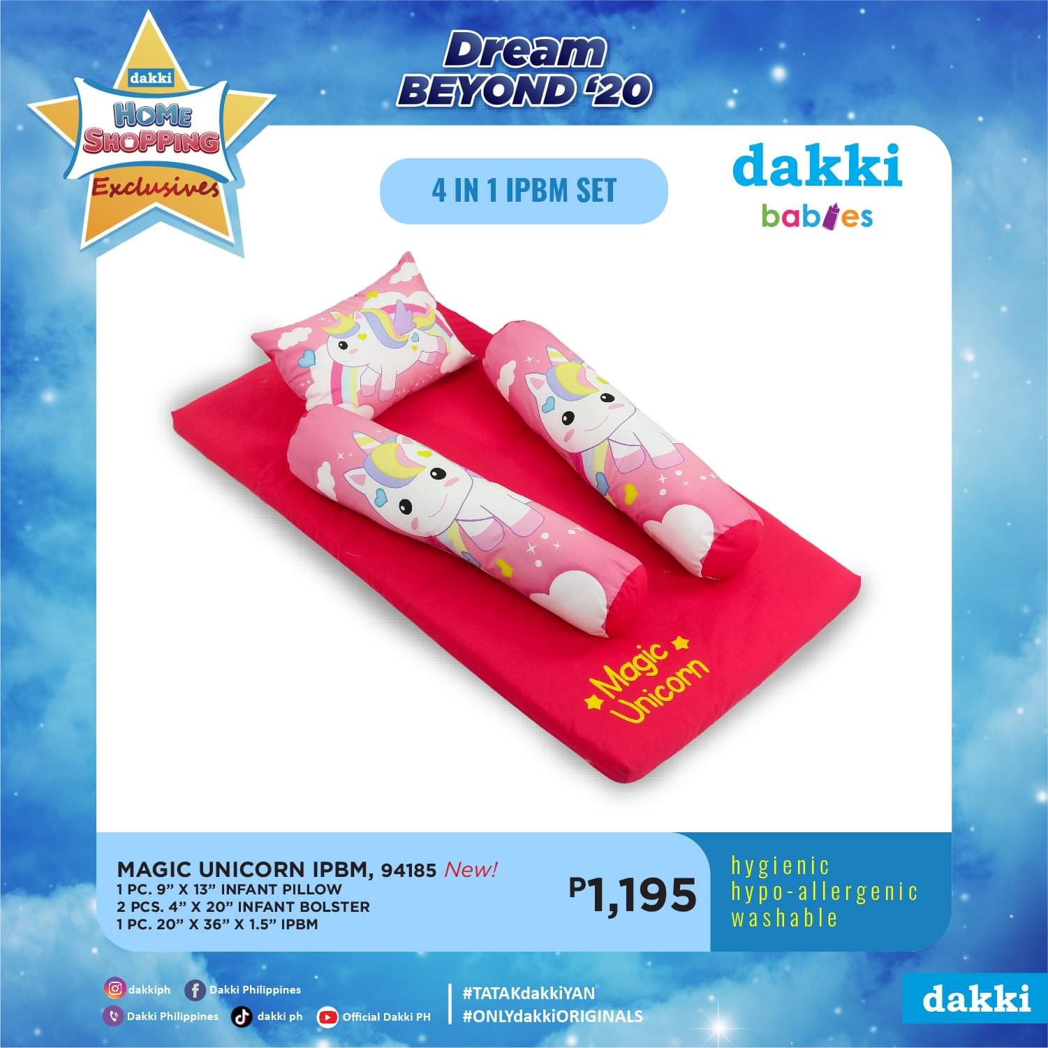 DAKKI 4 IN 1 INFANT POLYESTER BEDDING Mattress Set (Srp 1195) | Lazada PH