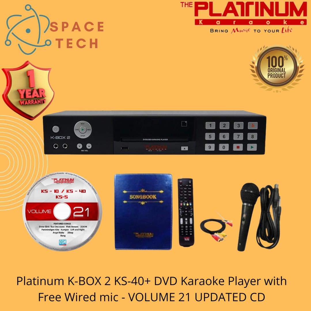Platinum K-BOX 2 KS-40+ DVD Karaoke Player with Free Wired mic - VOLUME 21 UPDATED CD | Lazada PH