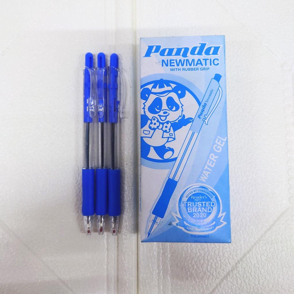 SSP 12pcs Panda Newmatic with rubber grip water gel pen.retractable ...