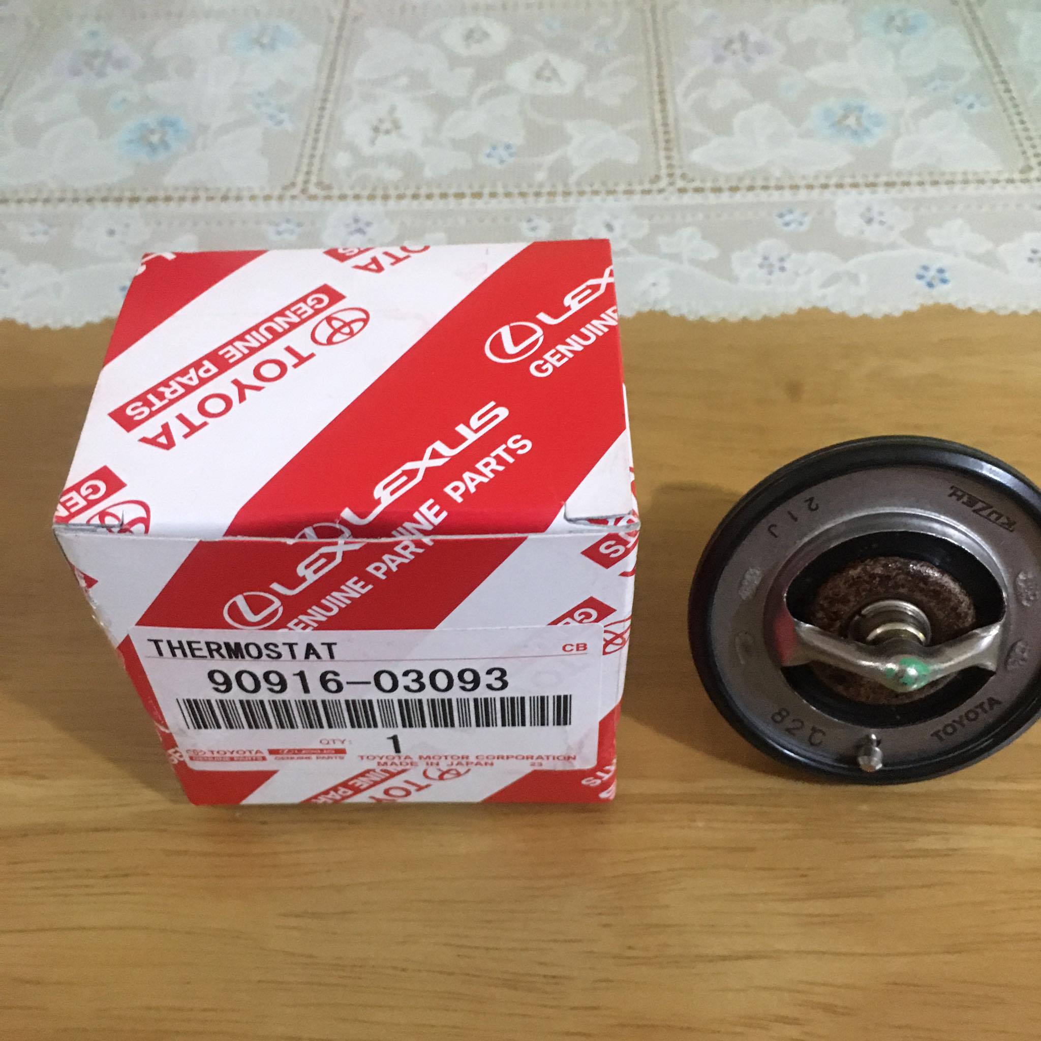 ORIGINAL TOYOTA 1NZ/2NZ/1TR/2TR THERMOSTAT VALVE WITH RUBBER GASKET ...