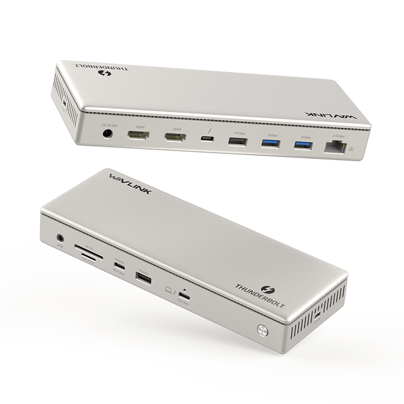 WAVLINK Thunderbolt 4 Docking Station, Single 8K, Triple 4K Display, 13 ...
