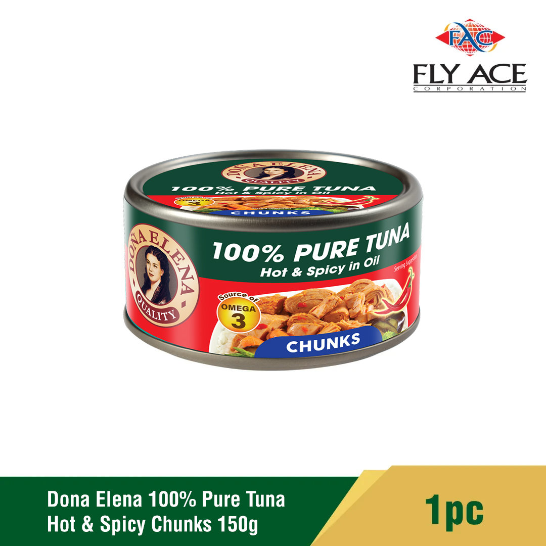 Doña Elena 100% Pure Tuna Hot & Spicy Chunks 150g | Lazada PH
