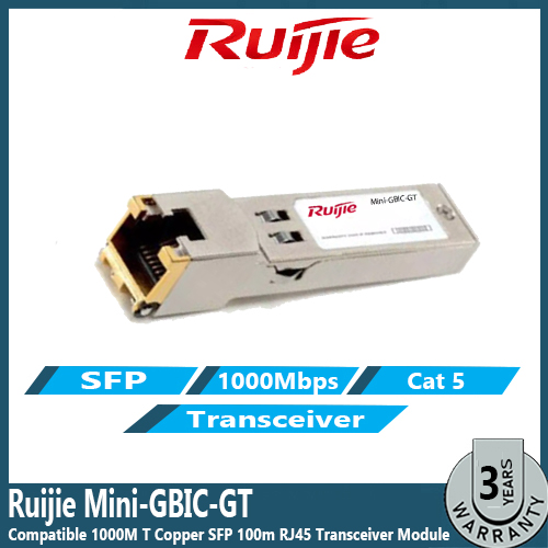 Mini-GBIC-GT 1000BASE-TX, SFP Transceiver (100m) RJ45, Auto-negotiation ...