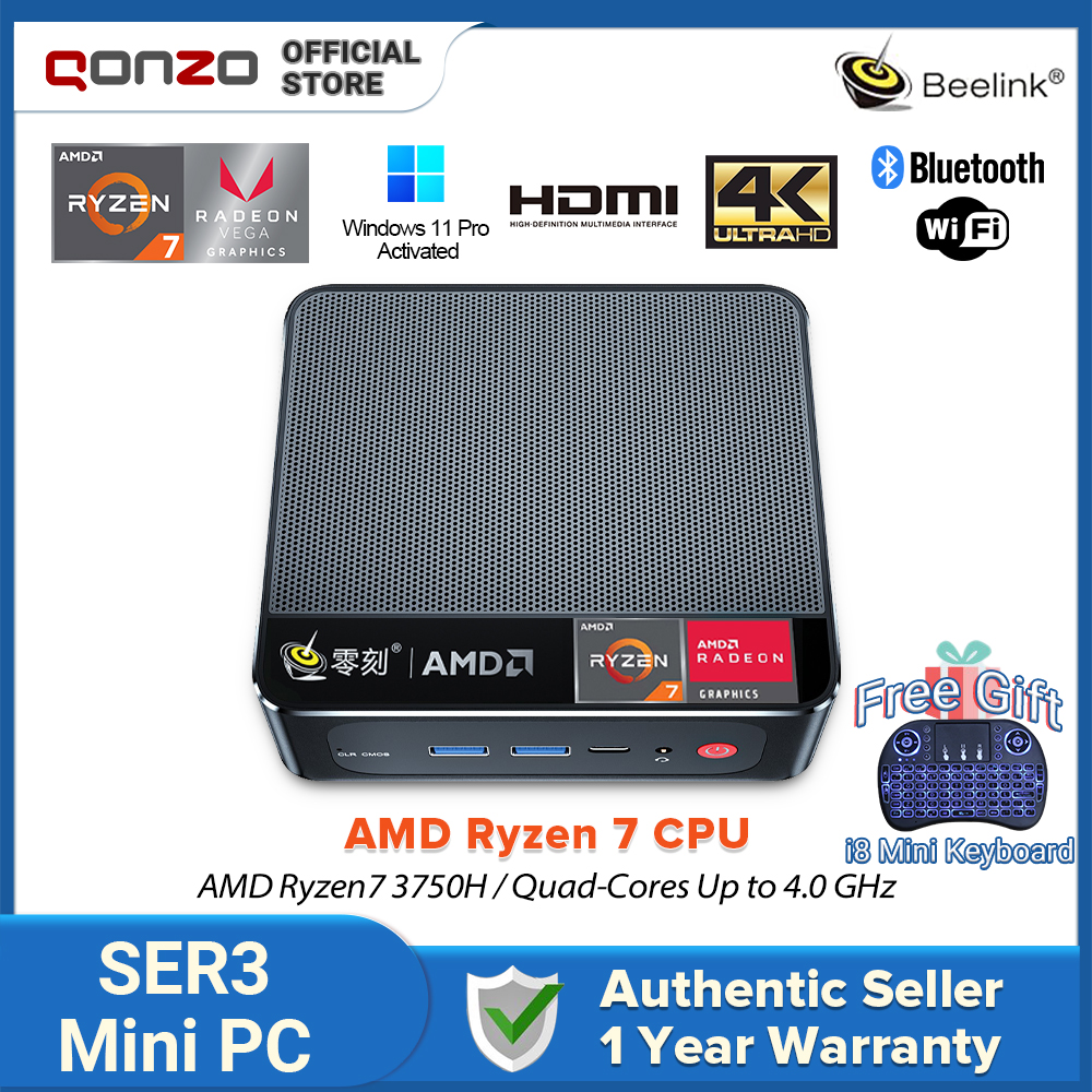 New Beelink SER3 Mini PC (Pre-activated Win 11 Pro) M.2 SSD 16GB 512GB ...