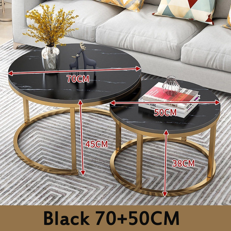 Nordic Style Coffee Table Center Table Modern Coffee Table Round Metal ...