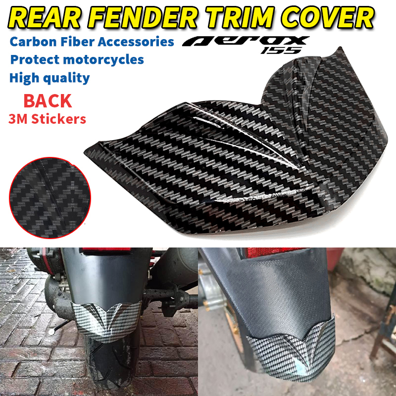 PMShop Aerox V1 Rear Fender Trim Cover Carbon Fiber Garnish Cover Plug ...