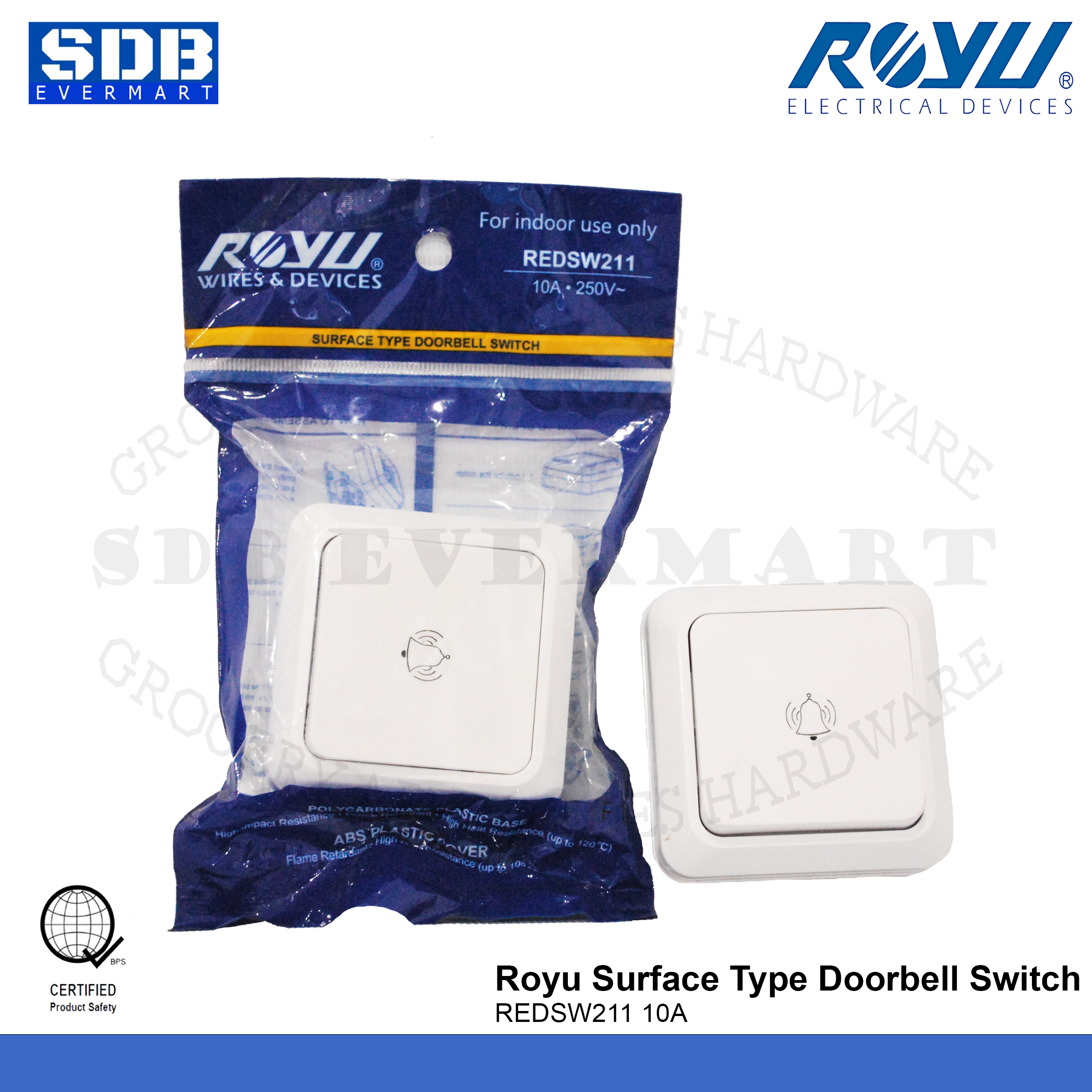 Royu-Switch Doorbell-Surface Type-[REDSW211]-1pc | Lazada PH