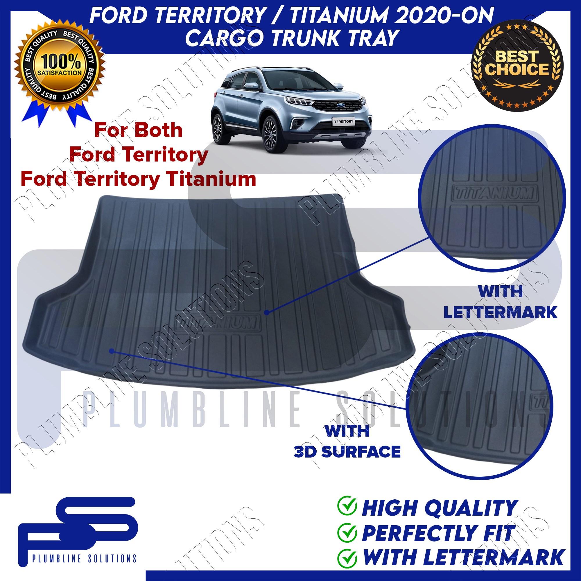 Car Trunk Tray for Ford Territory / Territory Titanium 2020 Onwards ...
