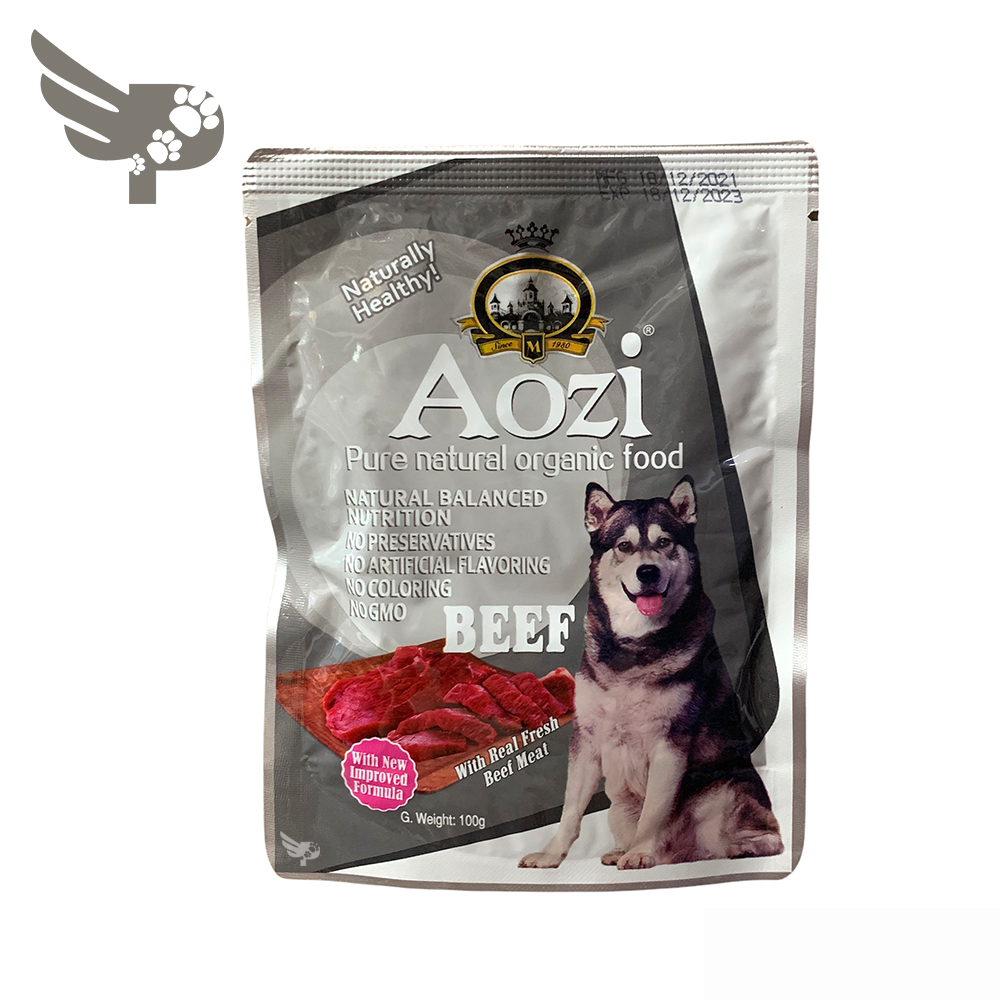 Aozi Dog Wet Food 100g x 1 bag - Beef Flavor - sold per piece - Pure ...