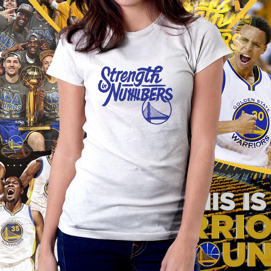 Golden State Warriors NBA Basketball Strength in Numbers GSW Tshirt for ...