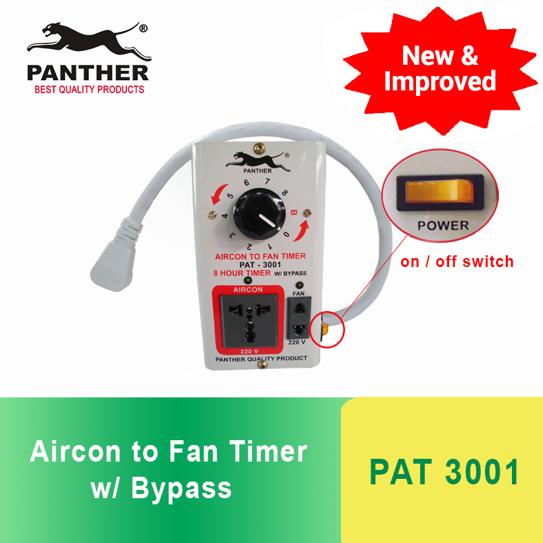 Panther PAT 3001 Aircon to Fan Timer with Bypass and Switch, Energy ...