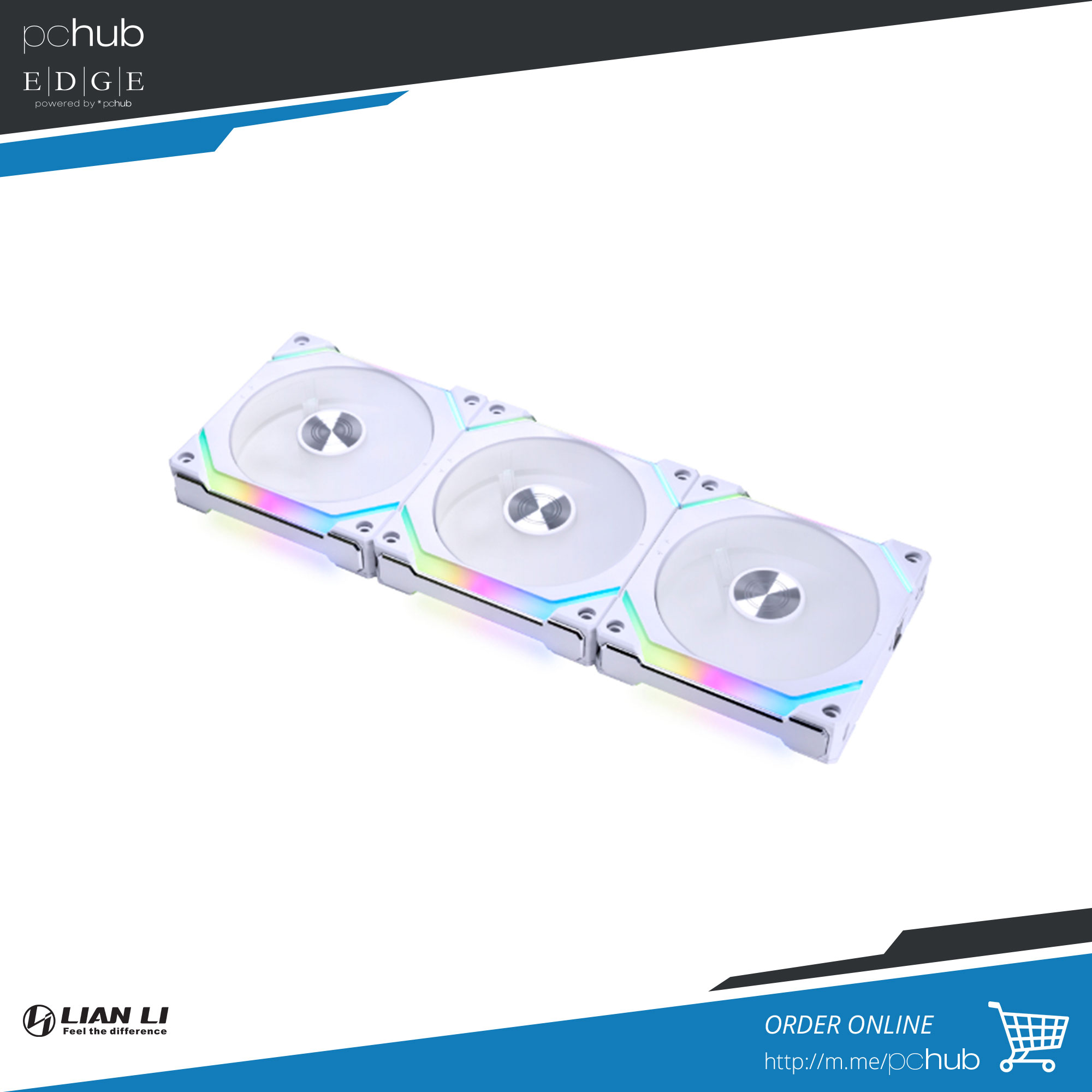 Lian li Unifan SL120 V2 aRGB, 120mm, white, 3 pack + controller, aux ...