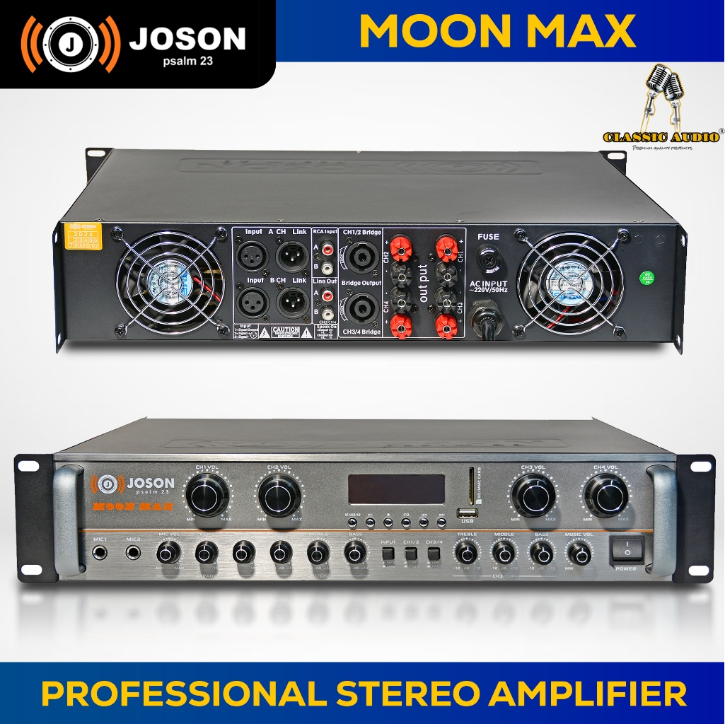 Joson Moon MAX Integrated Power Amplifier 1450-2000 Watts x4 (Original ...