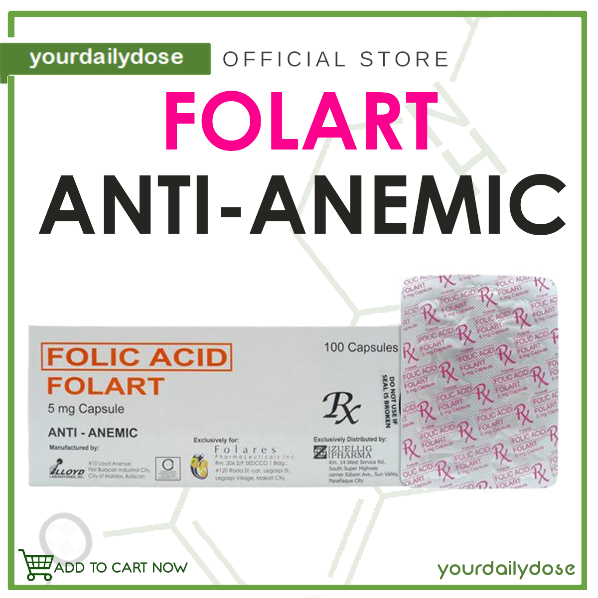 FOLART 5mg CAPSULES (10 PCS) | Lazada PH