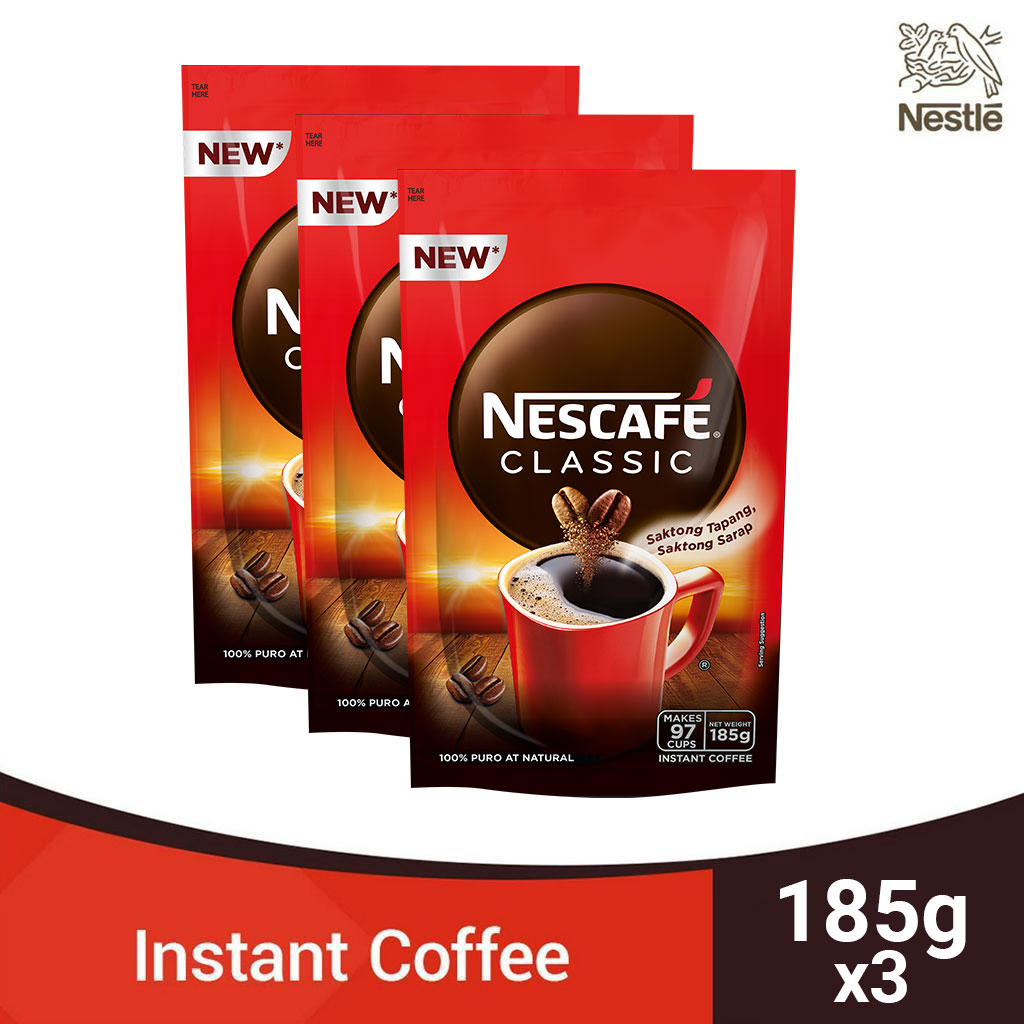 NESCAFÉ Classic Instant Coffee 185g - Pack of 3 | Lazada PH