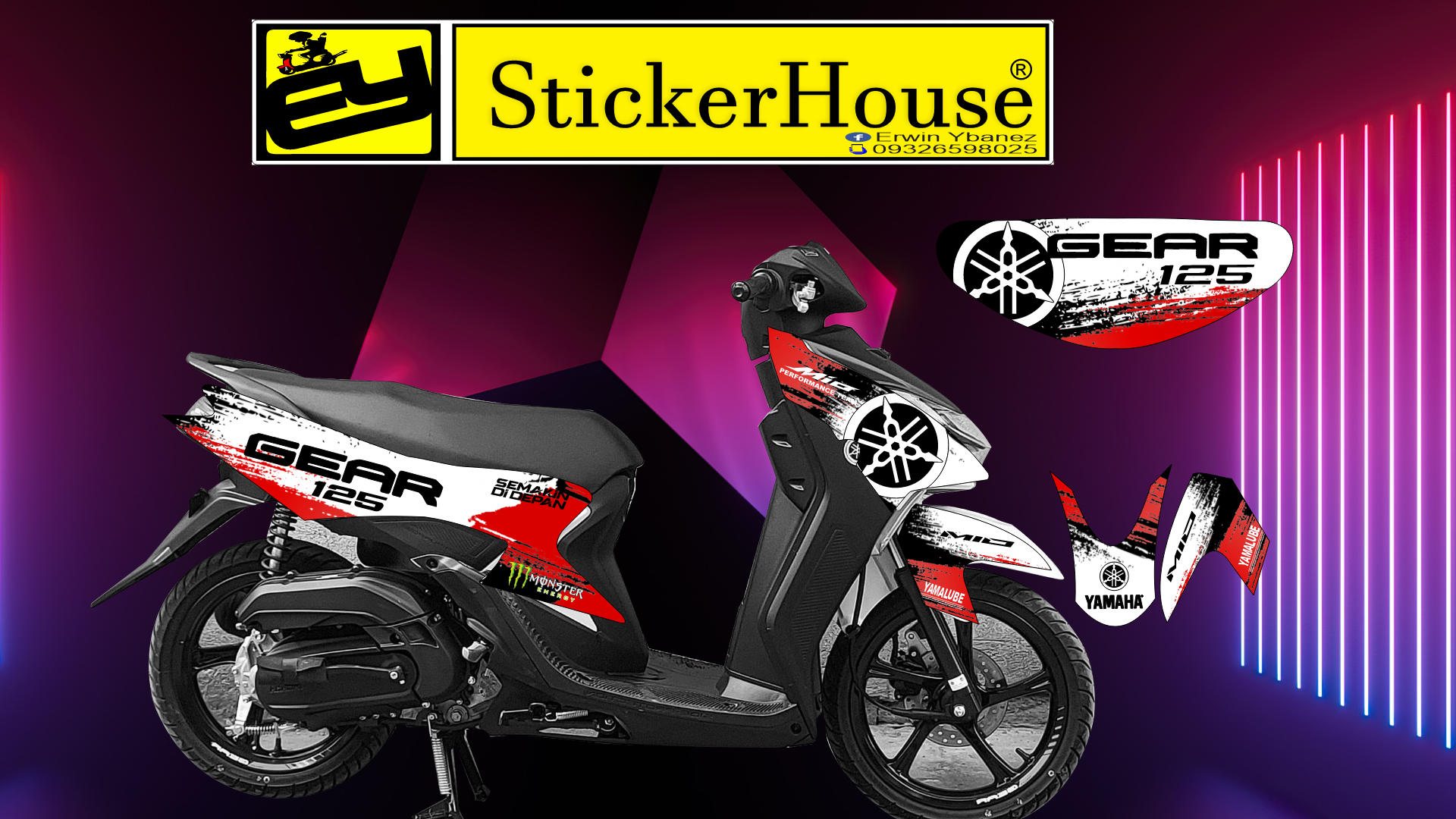 Mio GEAR 125 Decals Laminated | Lazada PH