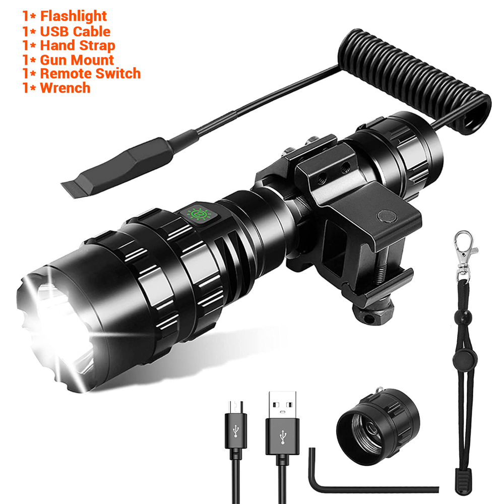 CW1600 Lumen Tactical Flashlight Outdoor Hunting Weapon Light with ...