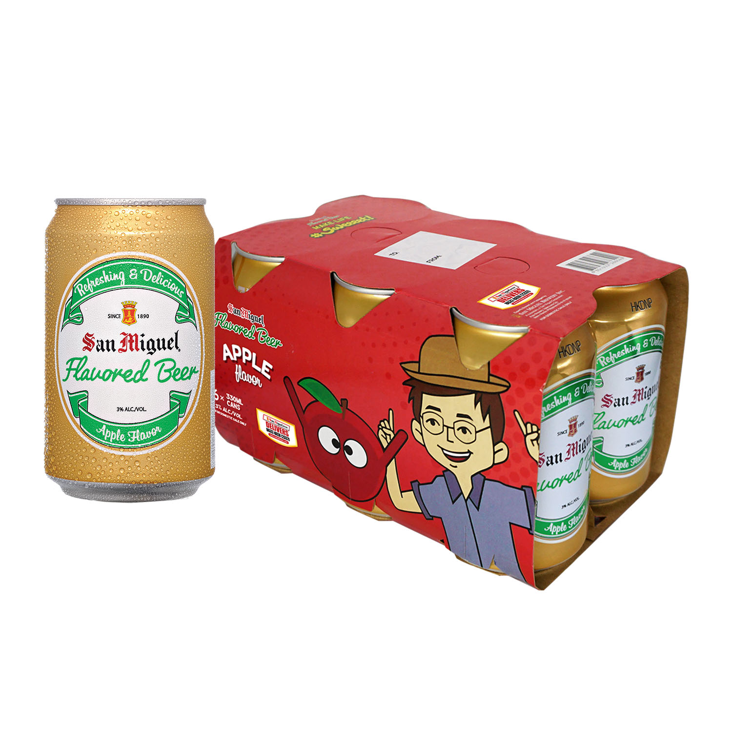 San Miguel Flavored Beer Apple Can 330ml x 6 | Lazada PH