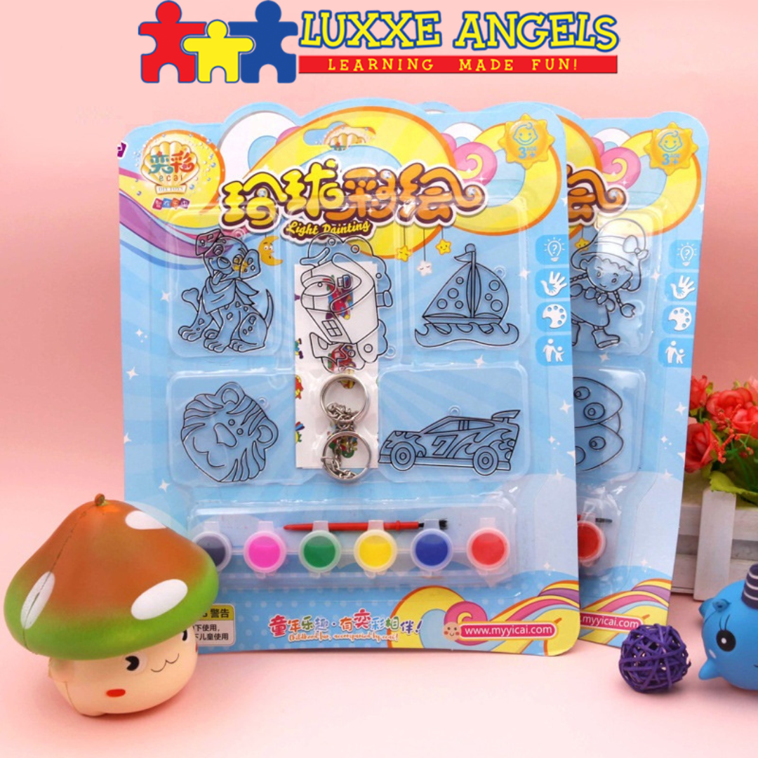 Luxxe Angels Acrylic Keychain Set Paint your own KeyChain 5 pcs per set ...