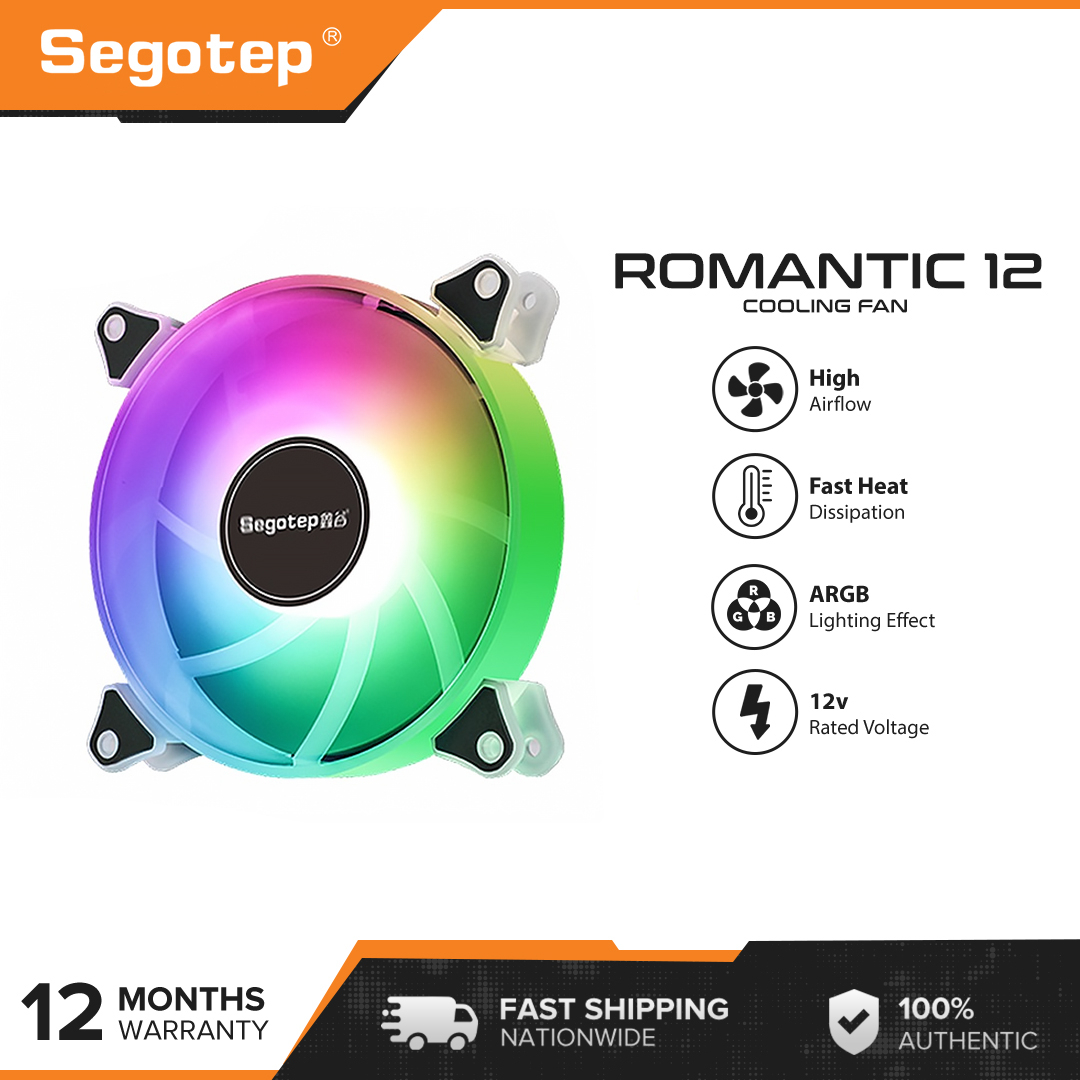 Segotep Romantic 12 Combo-R ARGB Lighting Effect Cooling Fans (3 Fans ...