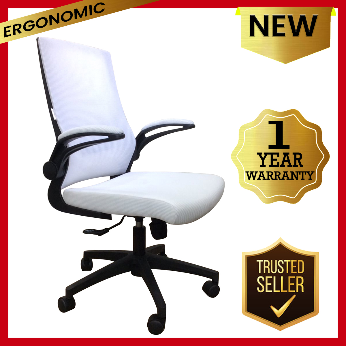 Ofix Deluxe-31/ 31H Mid/ High Back Mesh Office Chair (Black, Red, White ...