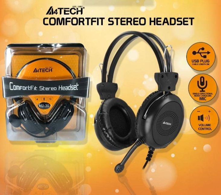 A4Tech HU-30 USB Comfort Fit Stereo Headset | Lazada PH