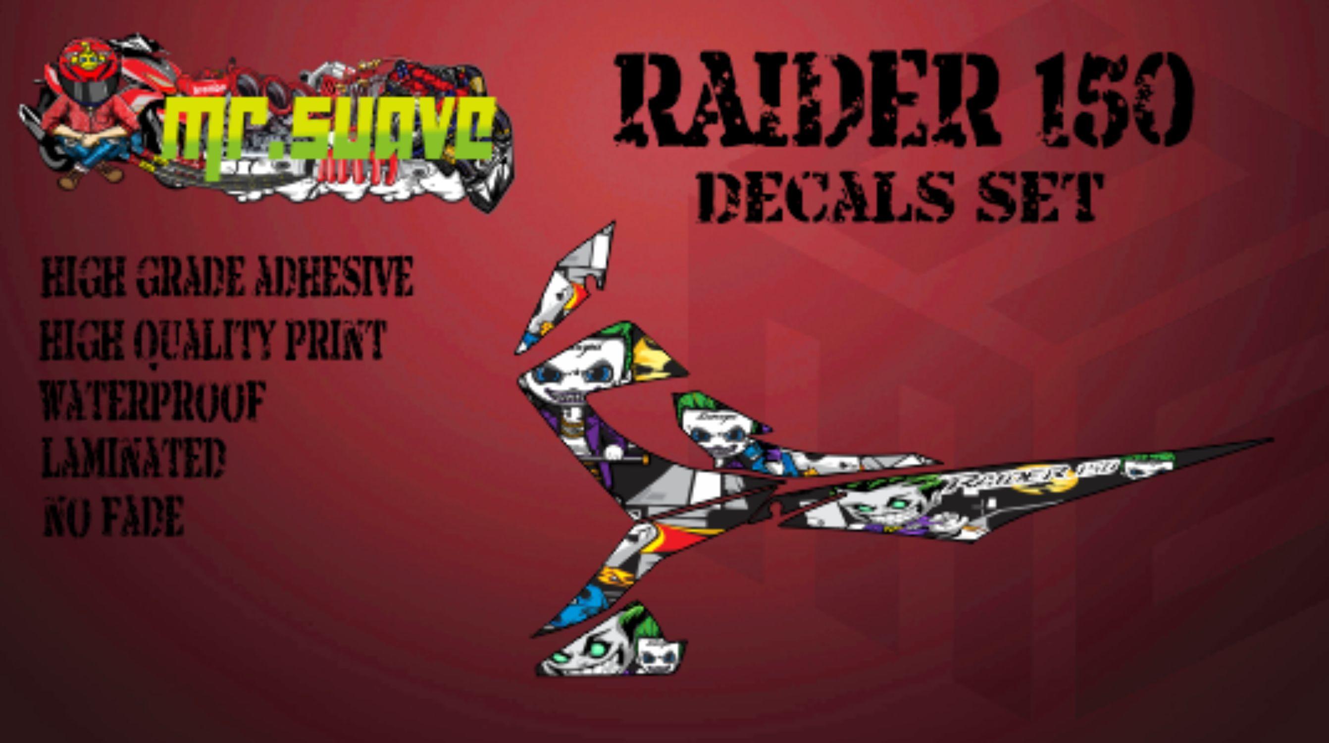 Raider 150 Joker Decals Set (Black) | Lazada PH