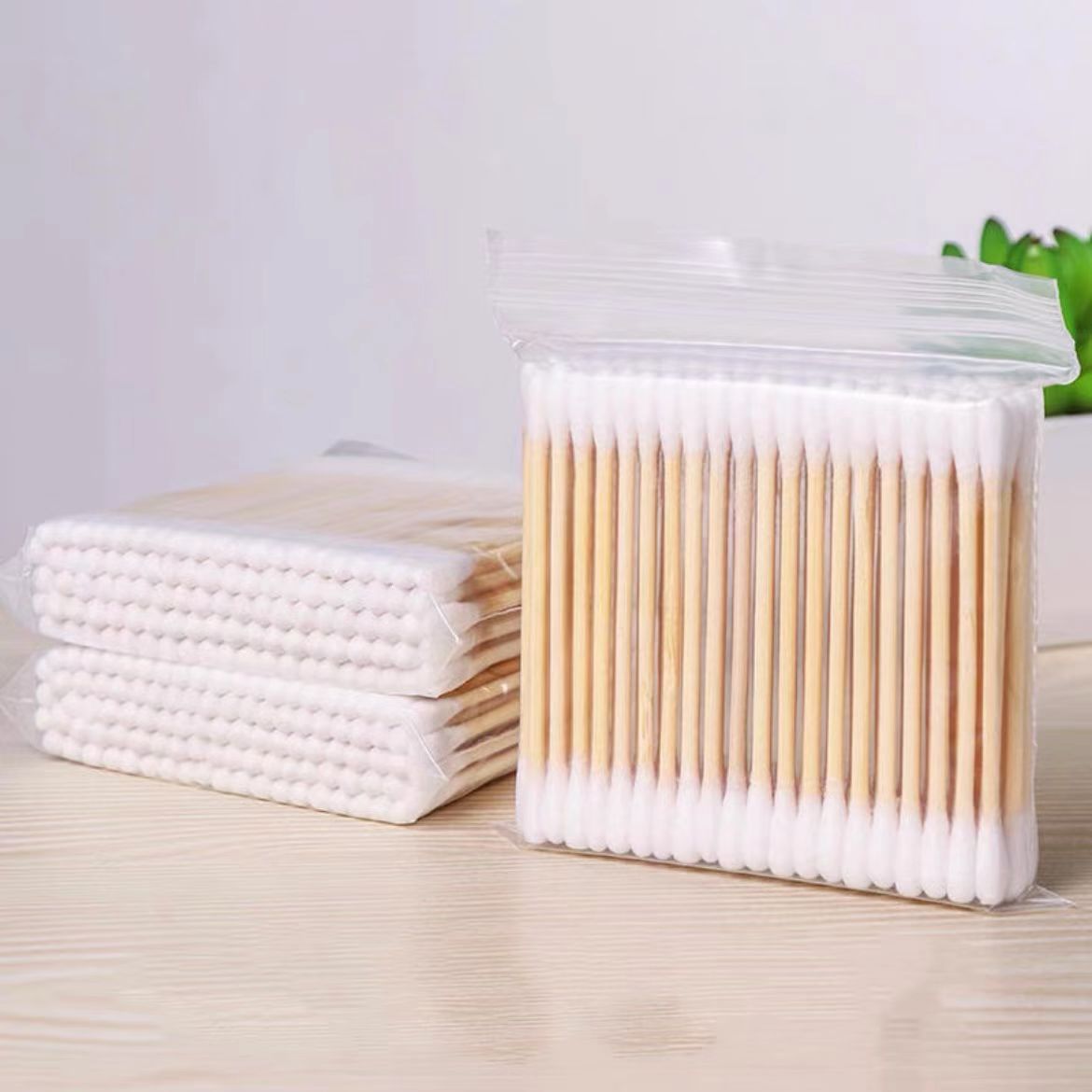 【SALE】1Pc Cotton Buds With Wooden Handle 100 Pcs Per Pack Double-headed ...
