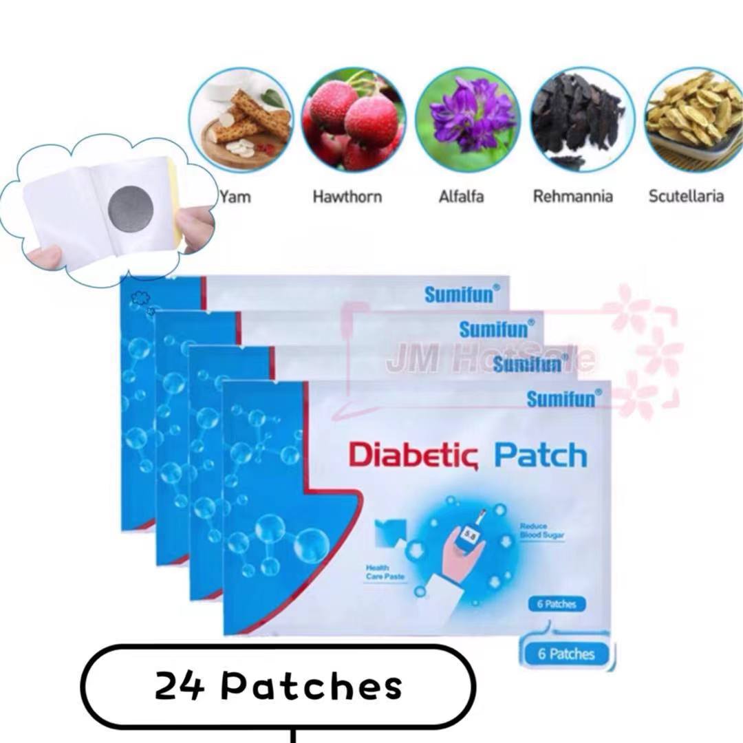 24 Patches Original Diabetes Plasters Natural Herbs Diabetic Plaster ...