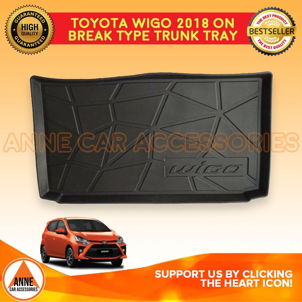 VAPE Toyota Wigo Gen 1 Gen 2 2012 - 2022 Trunk Tray / Cargo Trunk Tray ...