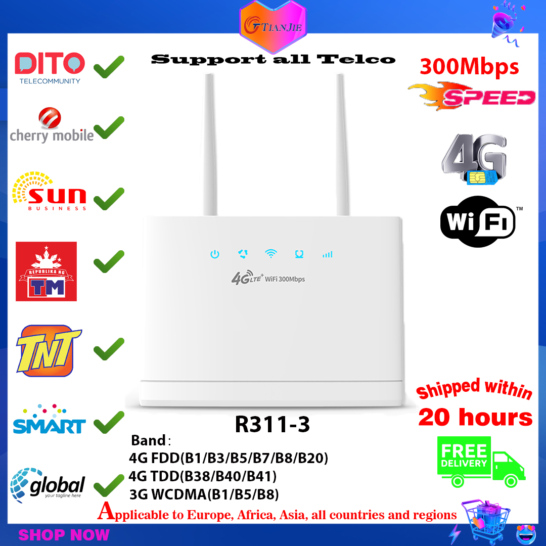 4G LTE R311 Wifi Router CPE Modem Mobile Hotspot Wireless Broadband ...