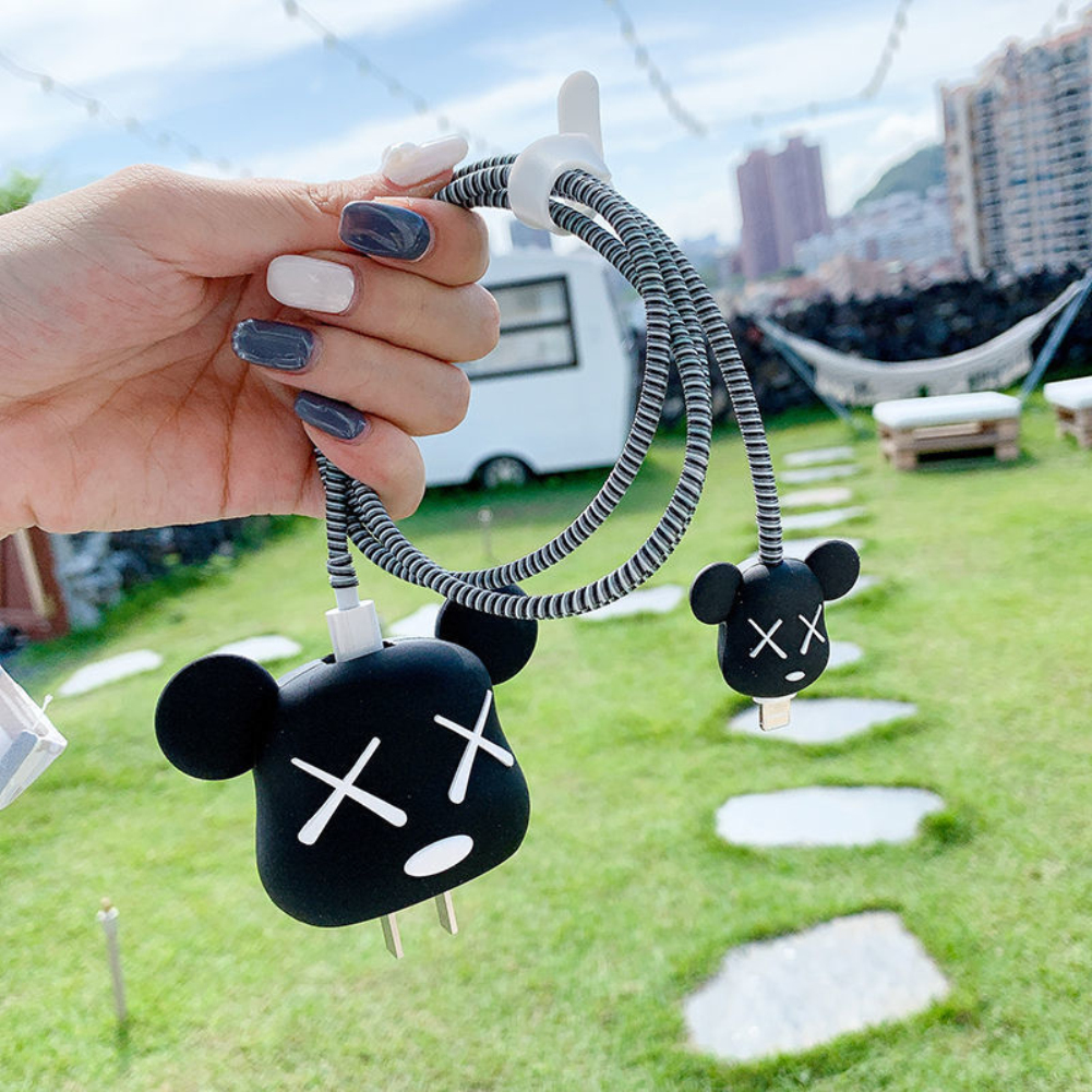 Silicone Charging Cable Protector Cute Cartoon Case For Phone Charger ...