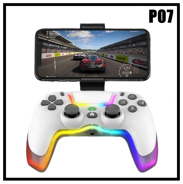 Wireless Gamepad P07 Gaming Controller RGB Cool Light Effect support ...