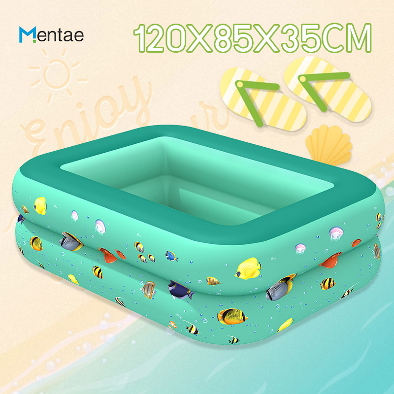 Inflatable swimming pool with electric air pump summer outdoor portable ...