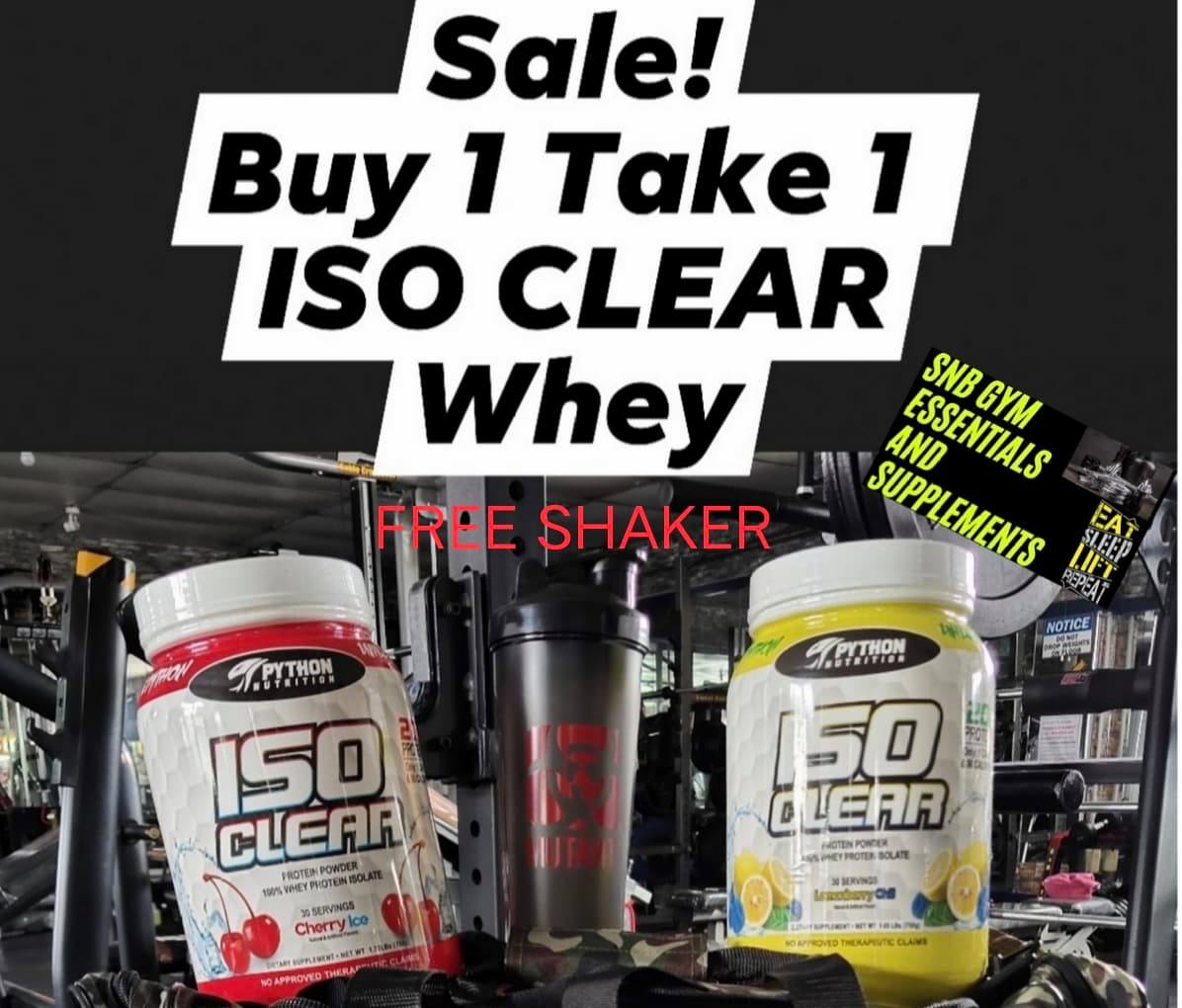 ISO Clear Isolate Whey 1.72lbs. BUY 1 TAKE ! Free Shaker | Lazada PH
