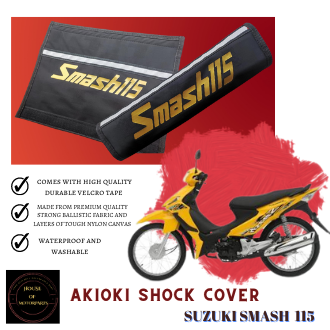 HOM SHOCK COVER BY AKIOKI FOR SUZUKI SMASH 115 WITH VELCRO SNAP LOCK ...