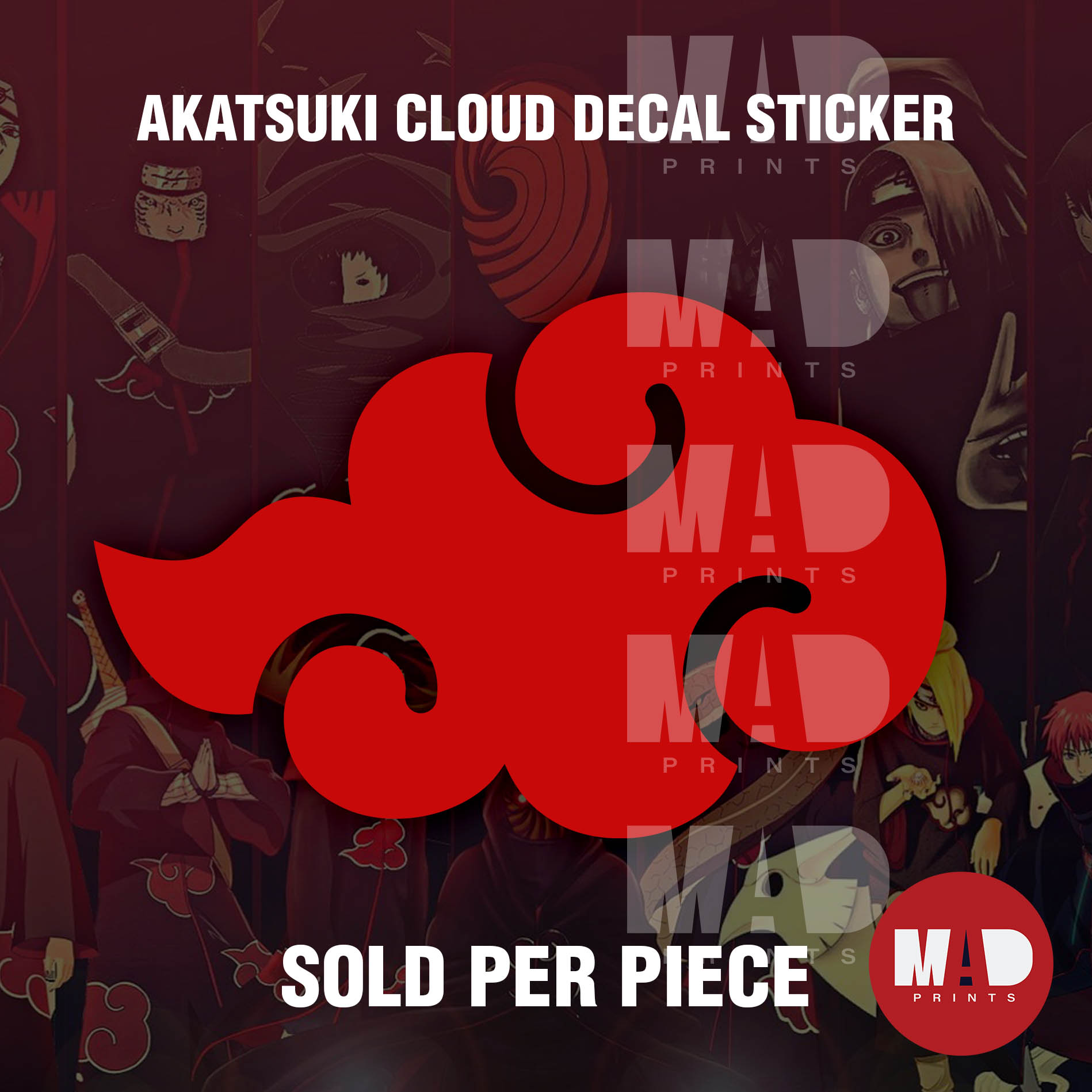 Akatsuki Cloud Decal Waterproof Sticker | Lazada PH