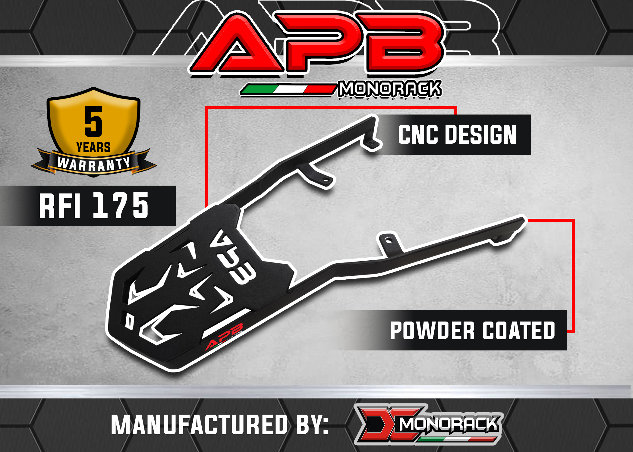 APB MONORACK FOR (RUSI RFI 175 CNC DESIGN) DURABLE DESIGN with 5-Years ...