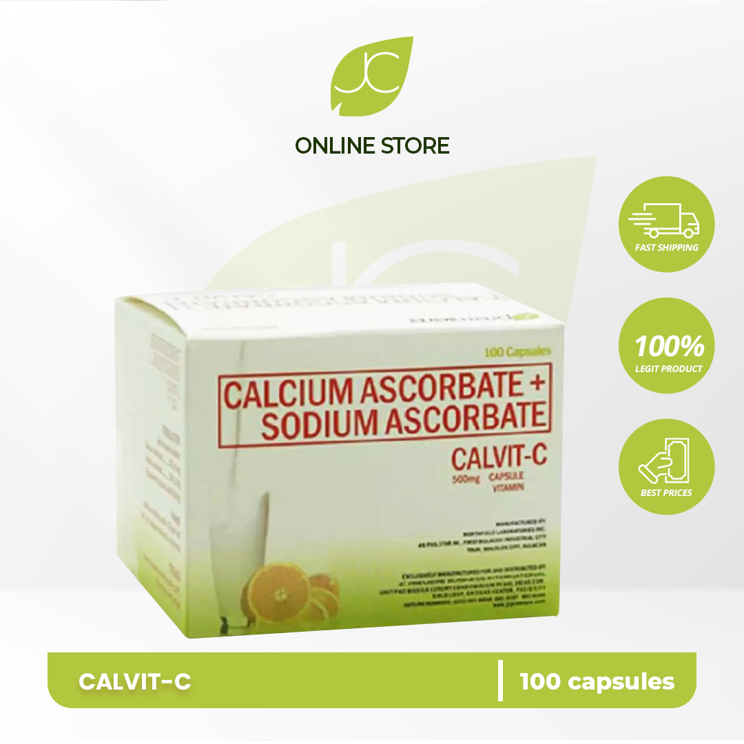 Calvit C (Calcium Ascorbate) 100 Capsules - Authentic JC Premiere ...