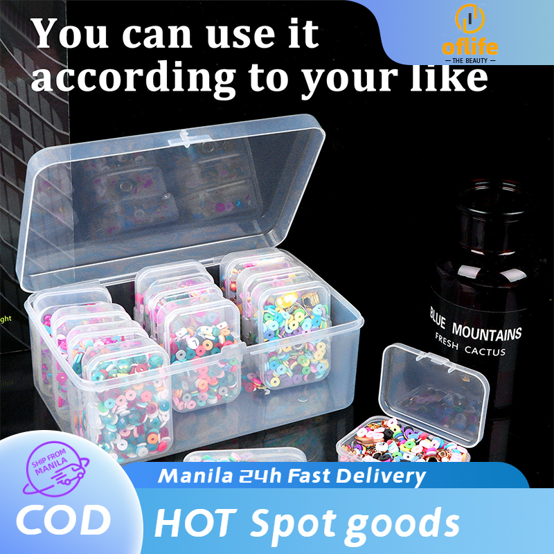 The beauty of life Abulaia 12 Pack Plastic Clear Storage Box Organizer ...