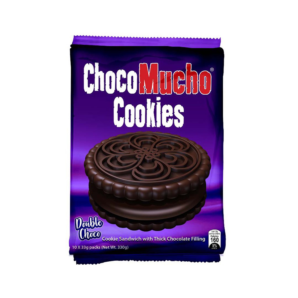 Choco Mucho Cookie Sandwich Double Choco 33g | Lazada PH