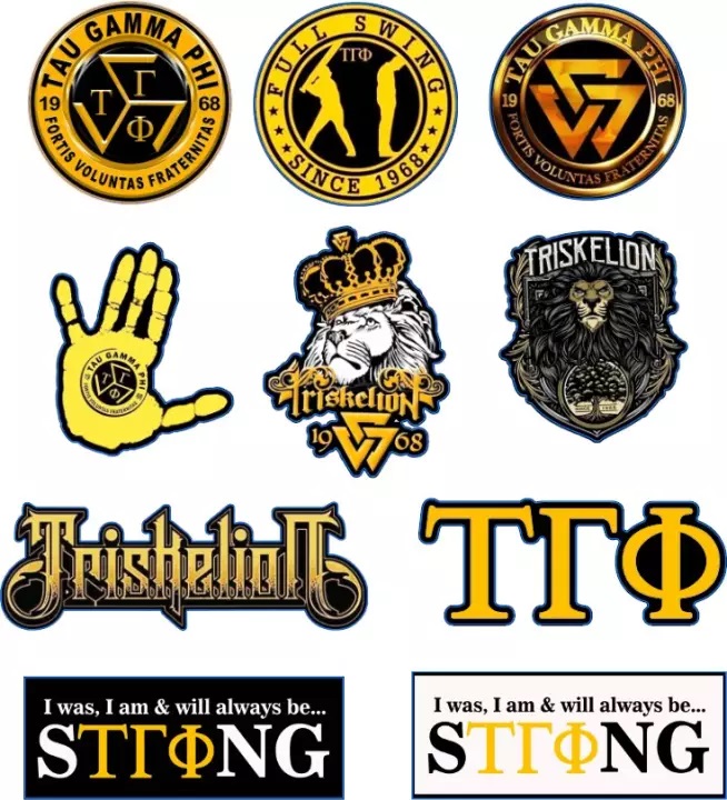 triskelion tau gamma stickers | Lazada PH