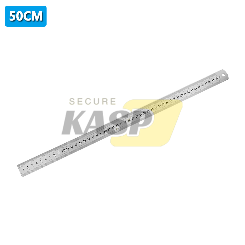 10cm-50cm Metal Ruler Drawing Measurement Student Stationery Stainless ...