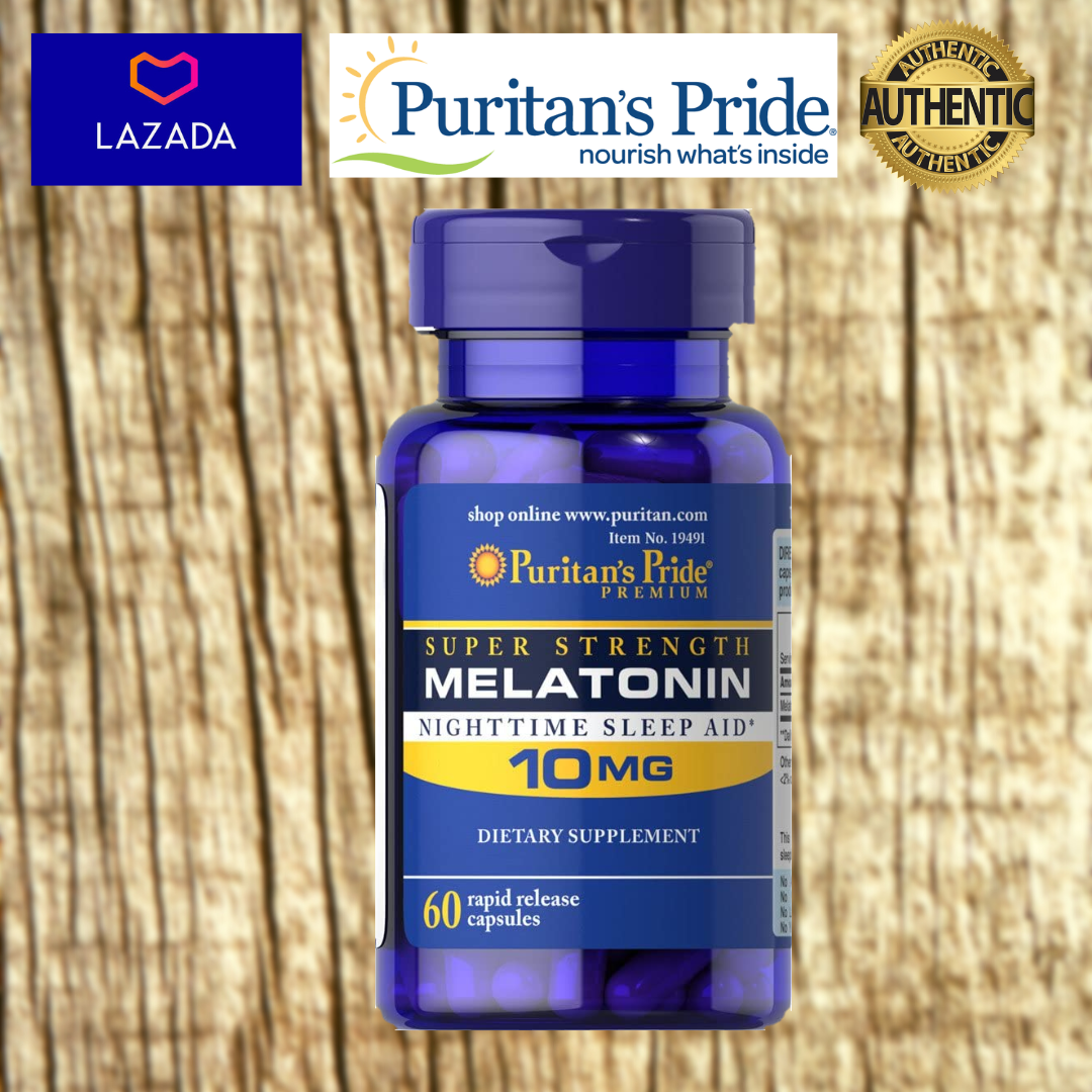 PURITANS PRIDE SUPER STRENGTH 10mg MELATONIN 60 rapid release capsules ...
