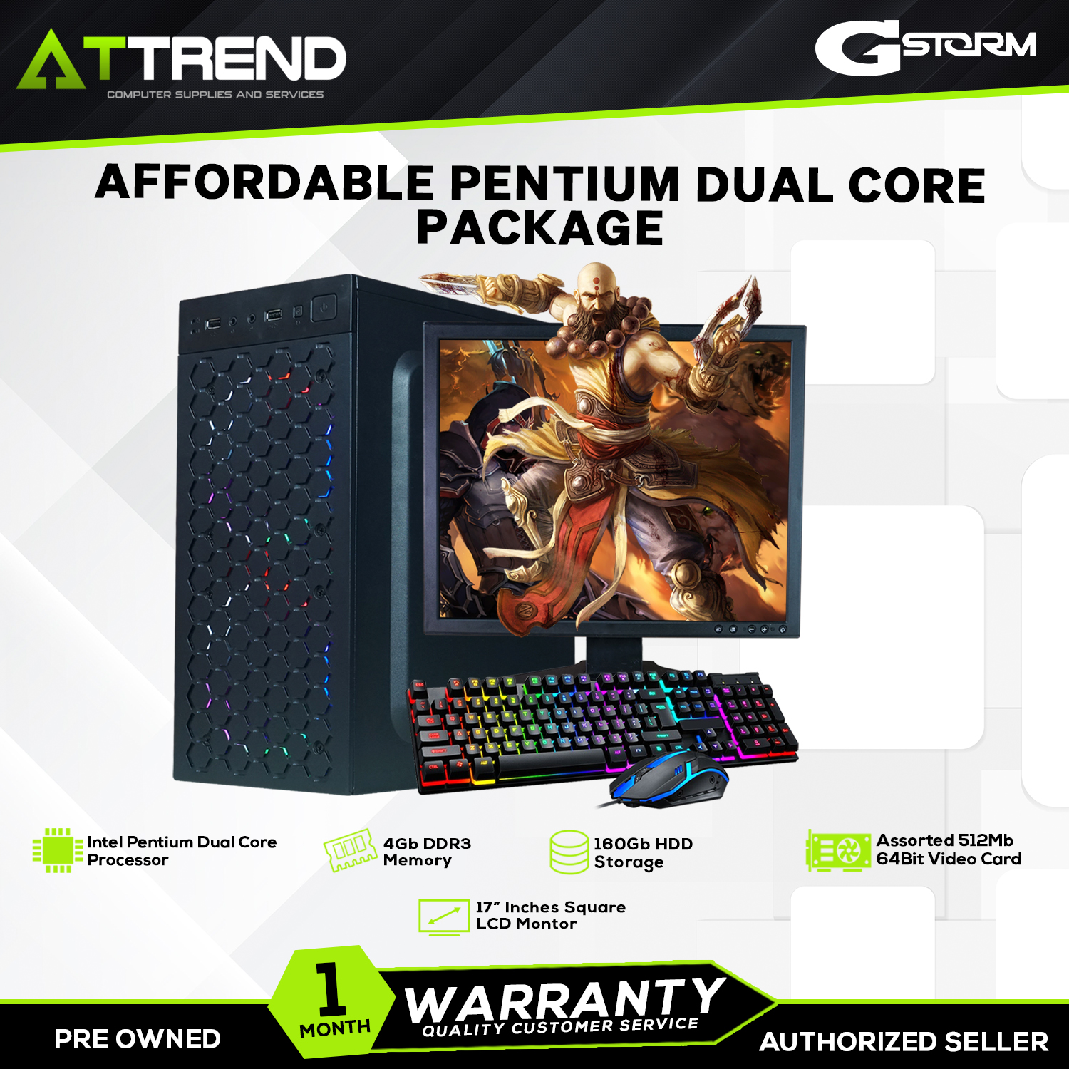 Used PC Package | Intel Pentium 4GB RAM DDR3 160gb HDD 512mb 64bit ...