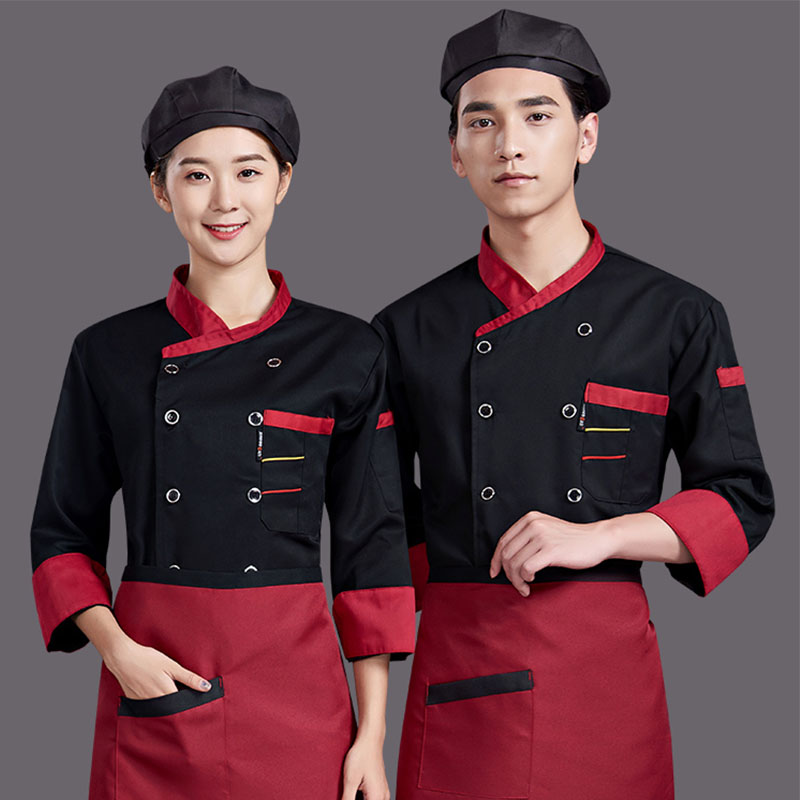 Cotton Chef Uniform Costume Breathable Oil Stain Prevention Food ...