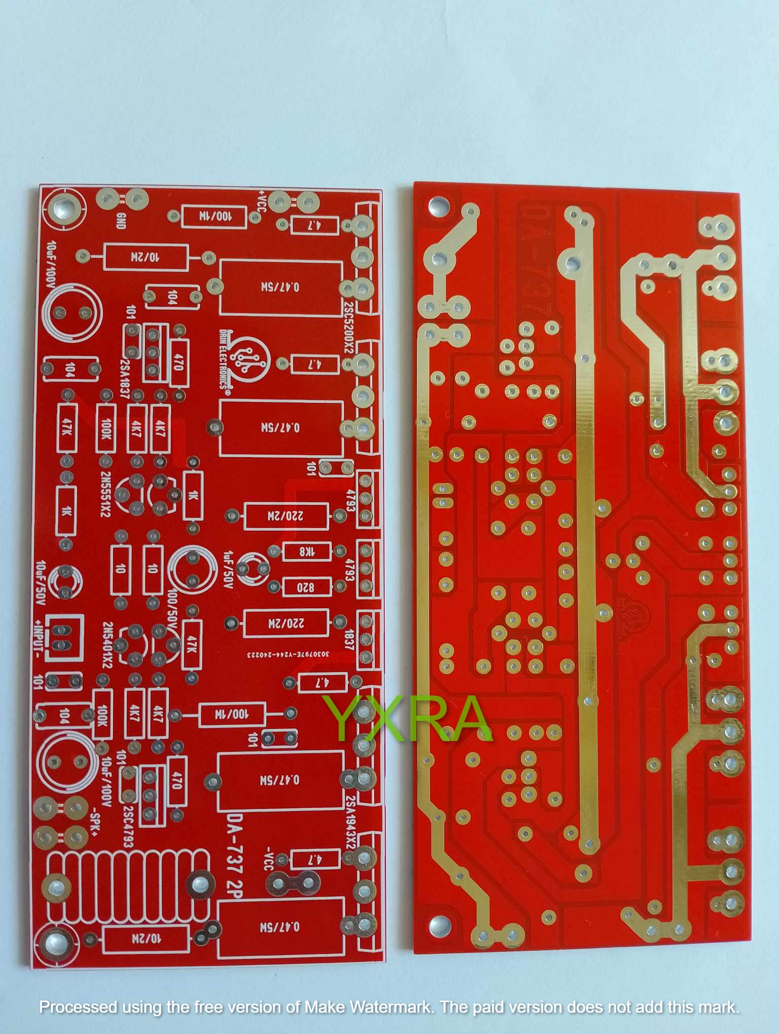 DA-737 2 PAIRS PCB ONLY 200 WATTS ( DRIN AUDIO) POWER AMPLIFIER KIT ...