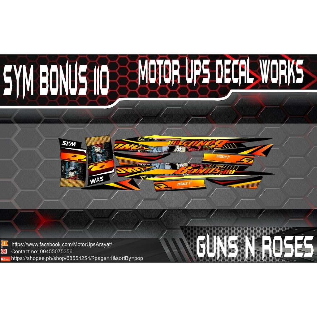 Sym Bonus Custom Decals Laminated | Lazada PH