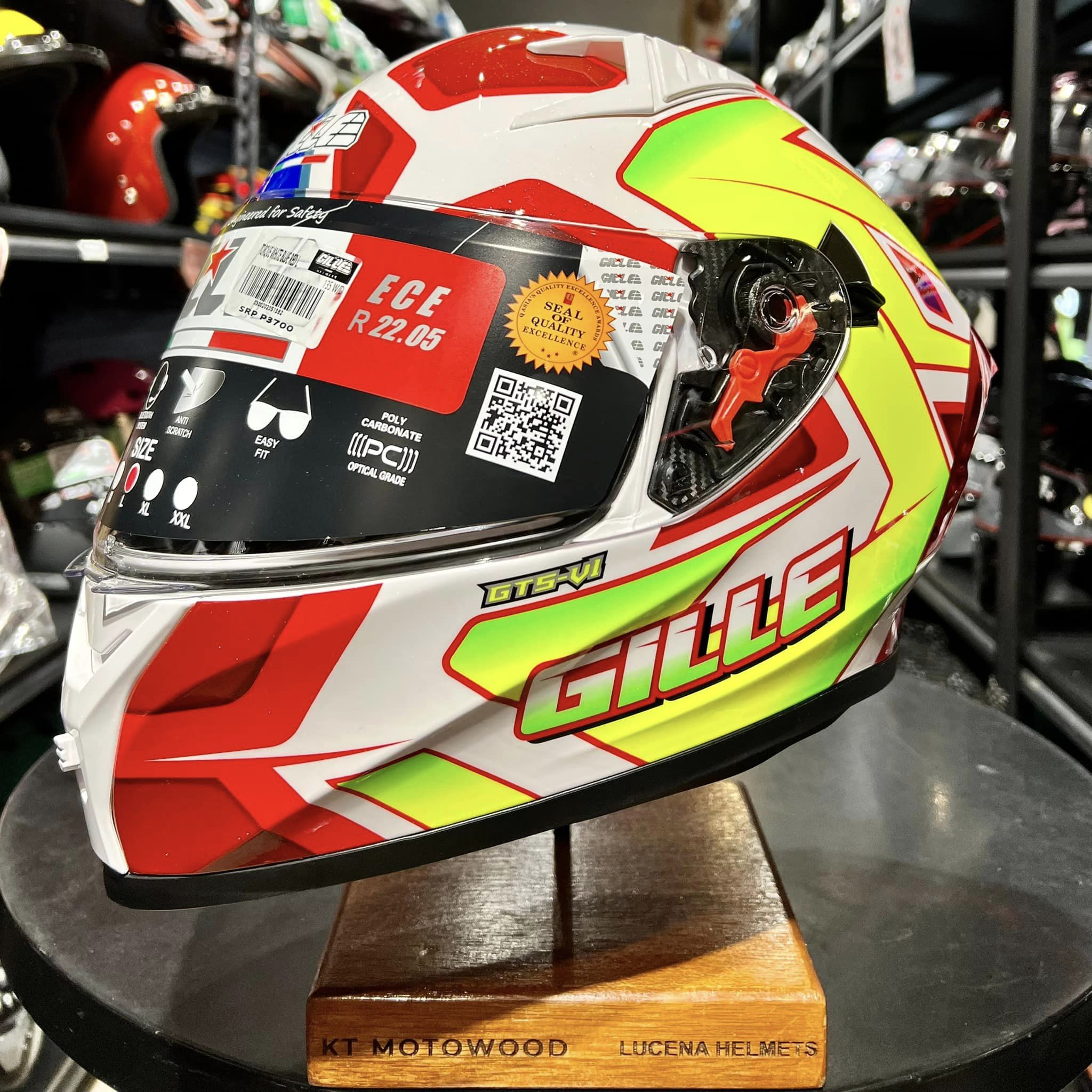 GILLE GTS V1 Torque Full Face Dual Visor Helmet w/ FREE EXTRA LENS ...