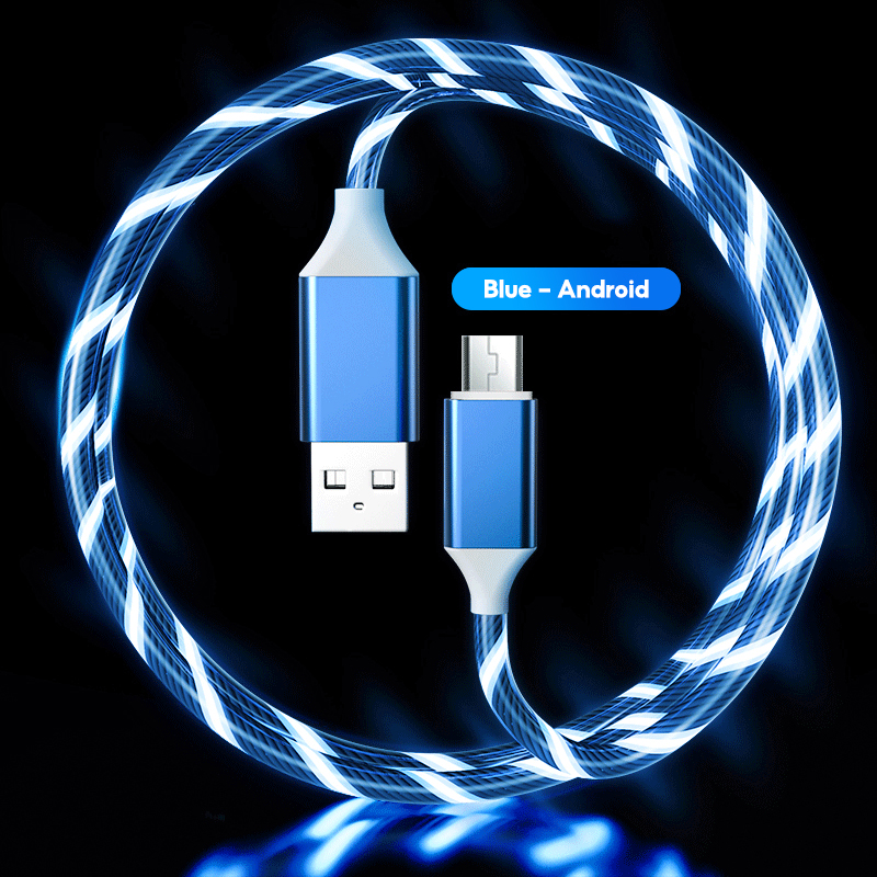 Kingston Glowing Cable Fast Charging Mobile Phone Charging Cables LED ...